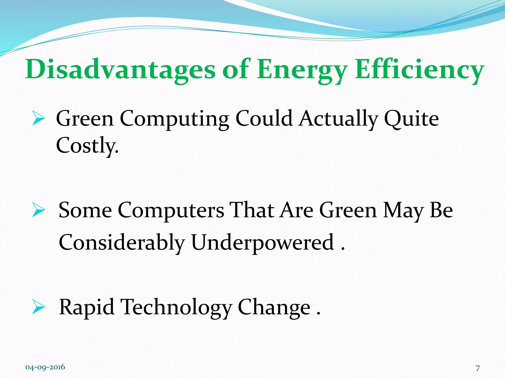 Energy Efficiency computing | PPTX