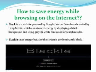 Energy Efficiency computing | PPTX