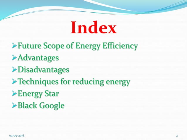 Energy Efficiency computing | PPTX