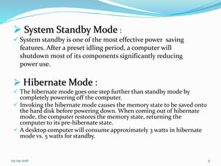 Energy Efficiency computing | PPTX