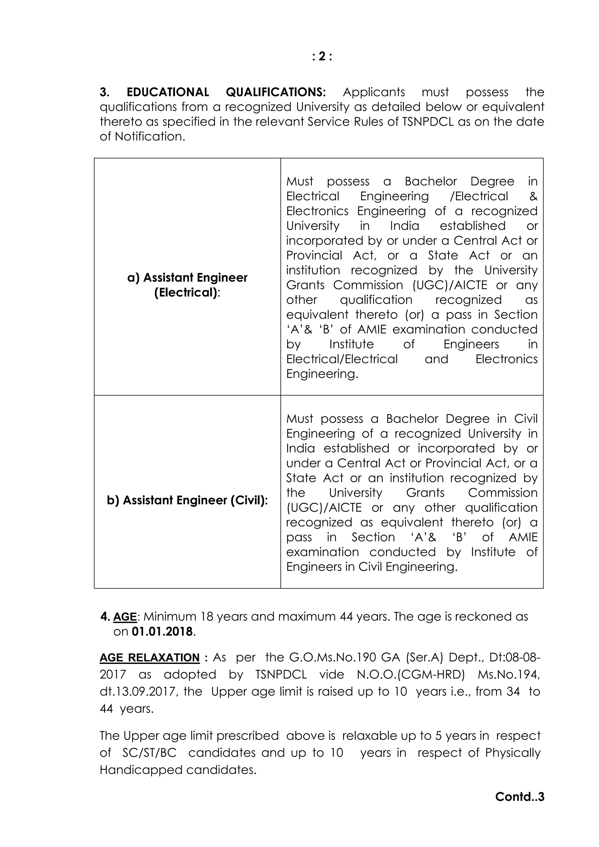 Ae notification 2018 telangana | PDF