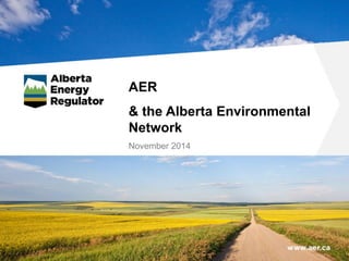 AER & the Alberta Environmental Network | PDF | Business | Business and Finance