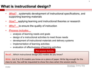 Instructional Design for Competence-based Learning | PPTX