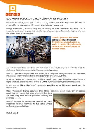 Aensis Advanced Cybersecurity Solutions | PDF | Internet | Computing