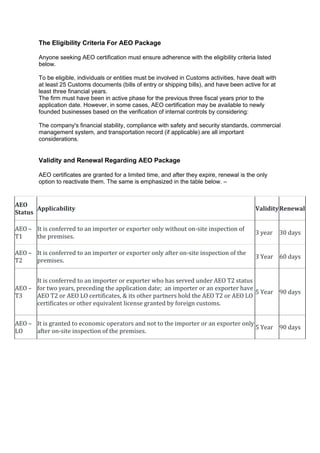 AEO Certification| license consultant.pdf