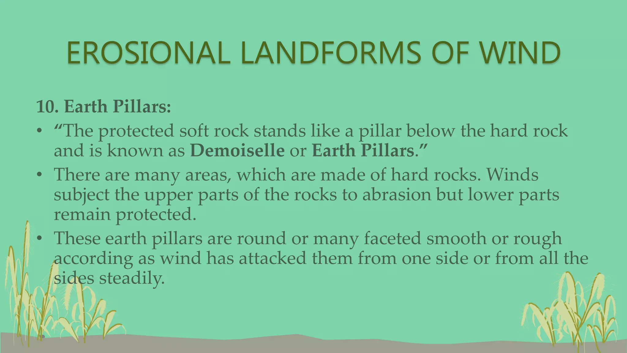 Aeolian landforms (Processes, Erosional & Depositional features) | PPTX