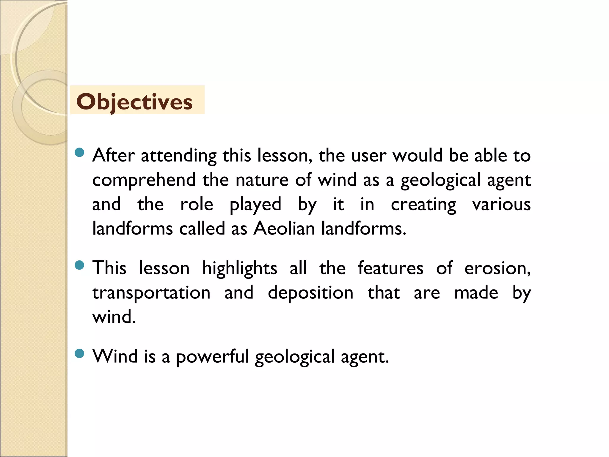 Aeolian processes and landforms | PPT
