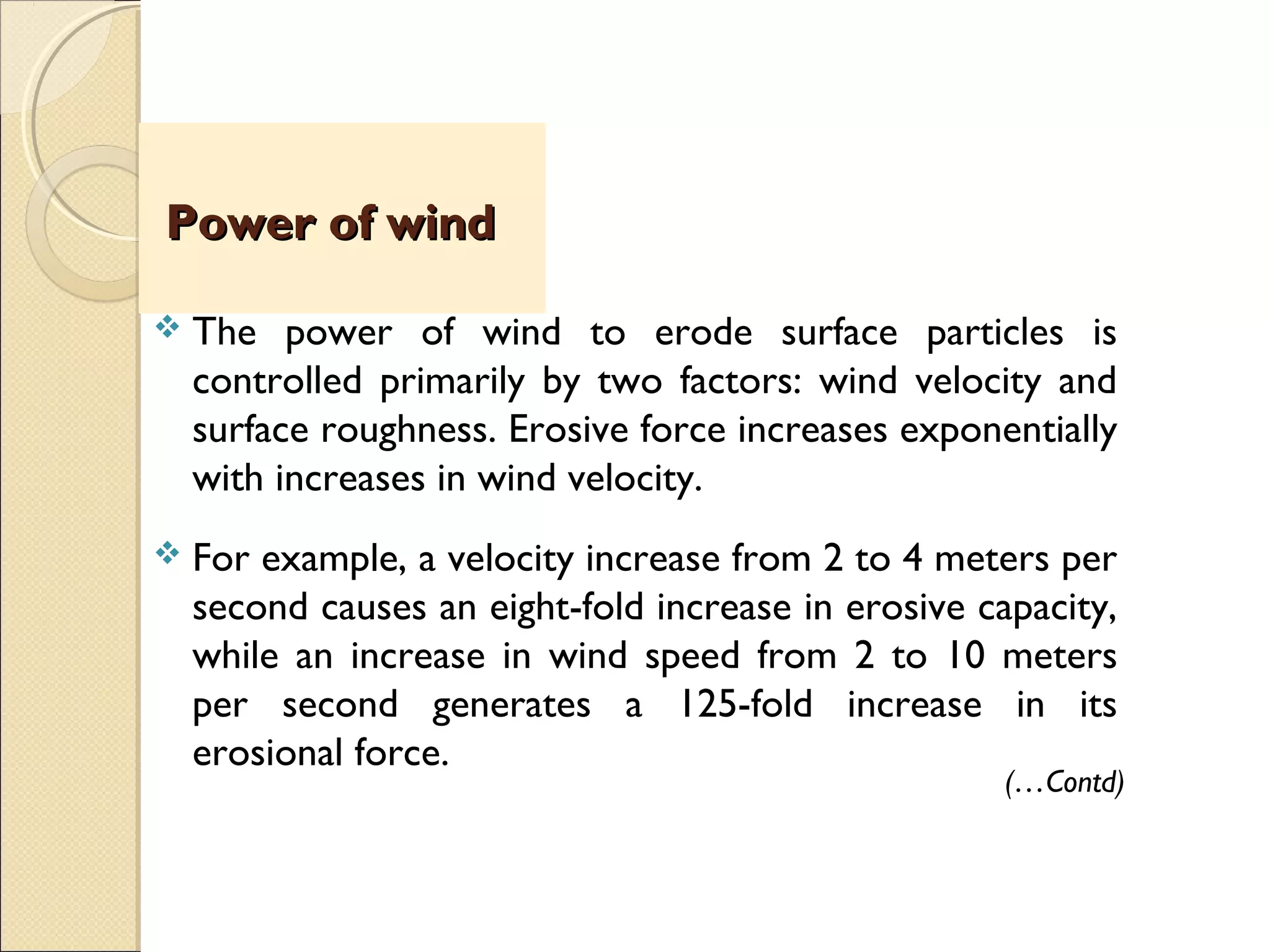 Aeolian processes and landforms | PPT