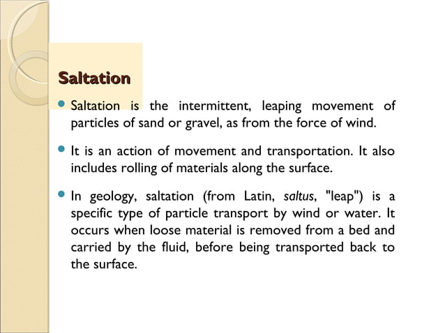 Aeolian processes and landforms | PPT