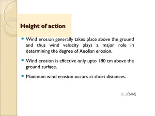 Aeolian processes and landforms | PPT