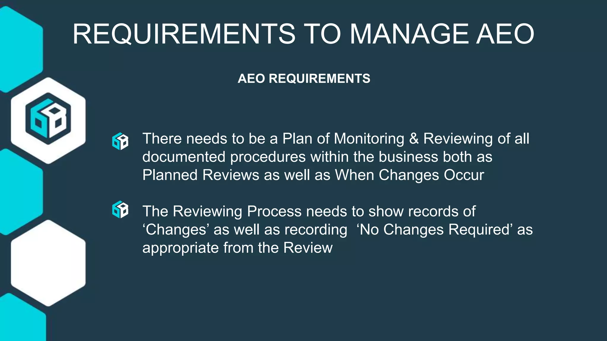 AEO Compliance & Mangement Presentation | PPTX