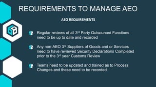 AEO Compliance & Mangement Presentation | PPTX