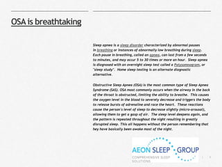 Managing Obstructive Sleep Apnea Saves Lives and health | PPTX