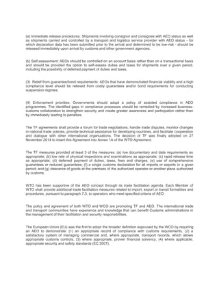 Aeo system for self assessment of customs duty | PDF