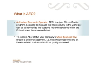 Aeo Tool Simplicity | PPT