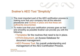 Aeo Tool Simplicity | PPT