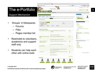 Adopting an e-portfolio as an assessment tool: investigating options ...
