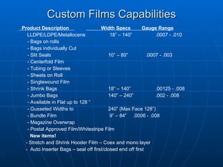 Aep Custom Films Presentation | PPT