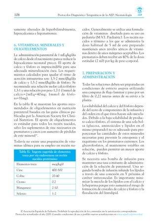 Aeped alimentacion parenteral, liquidos y electrolitos | PDF
