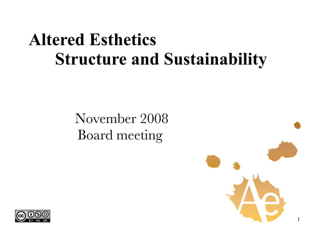 Altered Esthetics - Structure and Sustainability Presentation | ODP