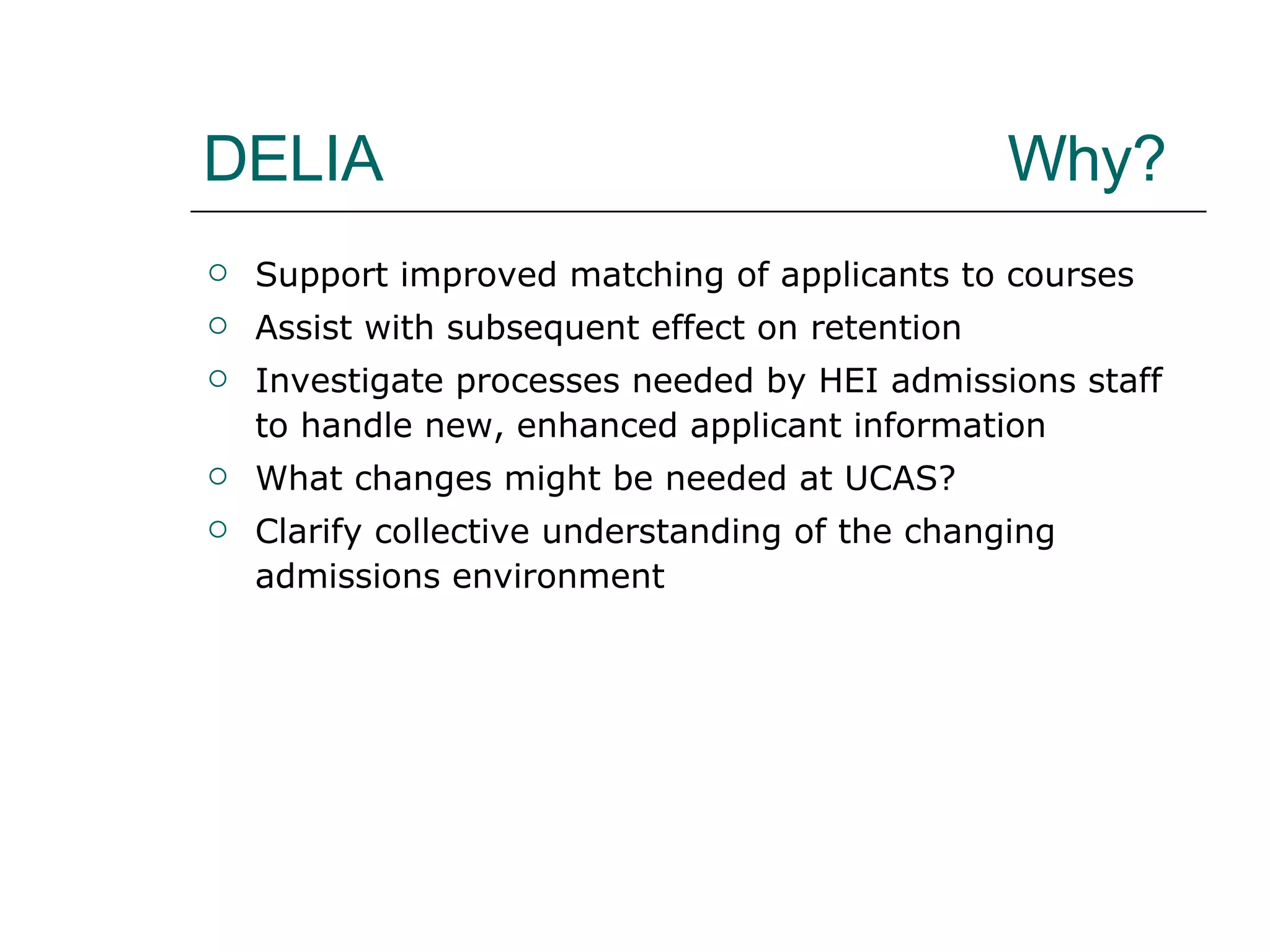 The DELIA Project | PPT | Educational Assessment | Education