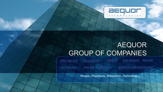 Aequor Technologies - Global IT Company 2019 | PPT