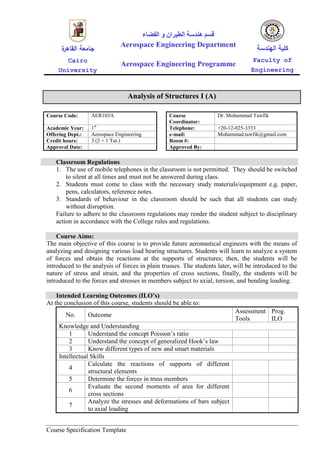 Aer103 a structureal analysisi | PDF