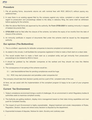 Aera note cfss 2020_ opportunity for defaulter organization | PDF