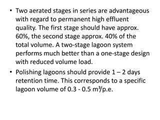 Aerated lagoons | PPTX