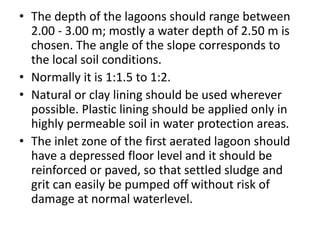 Aerated lagoons | PPTX