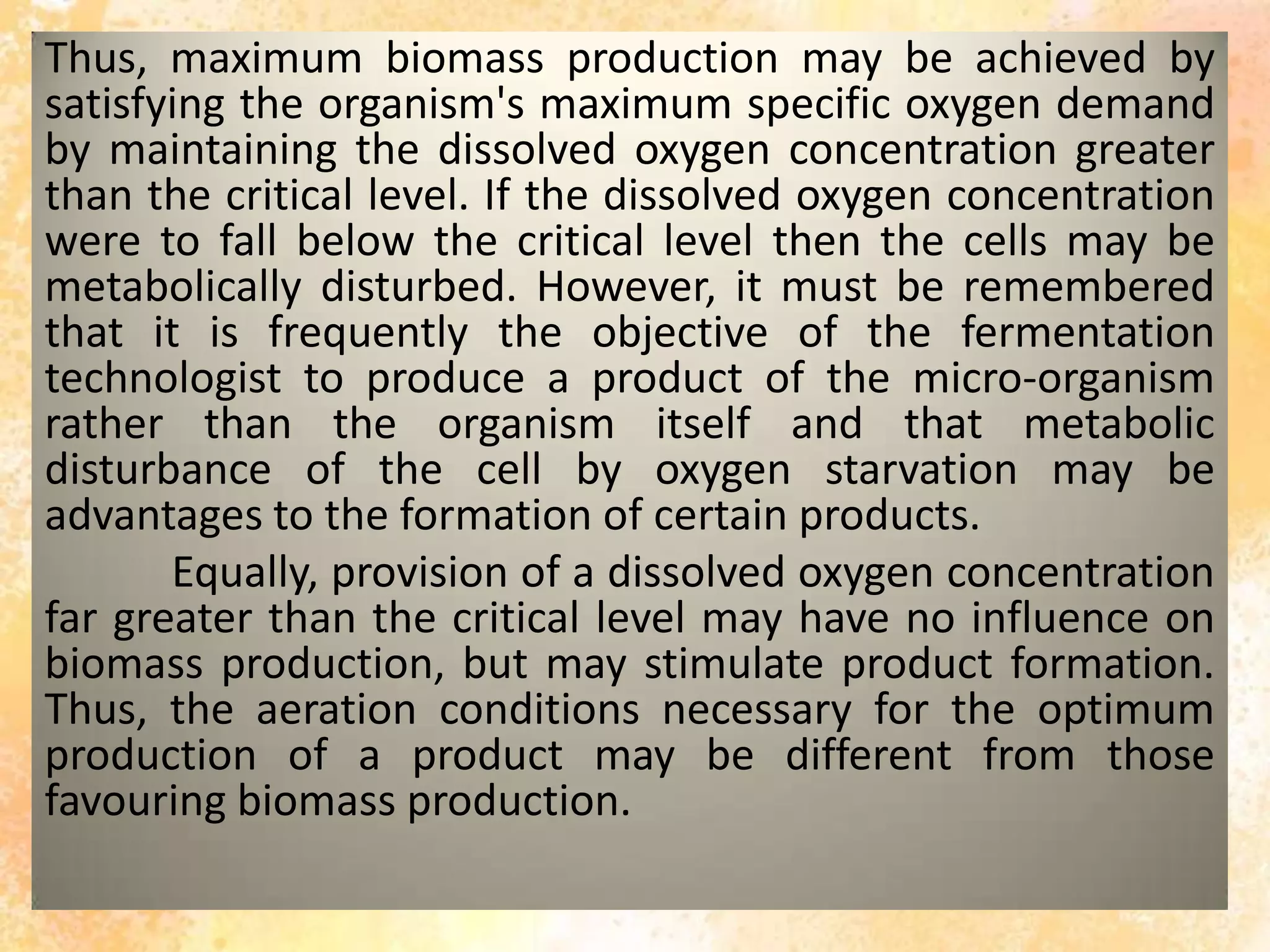 Aeration & agitation in fermentation | PPTX