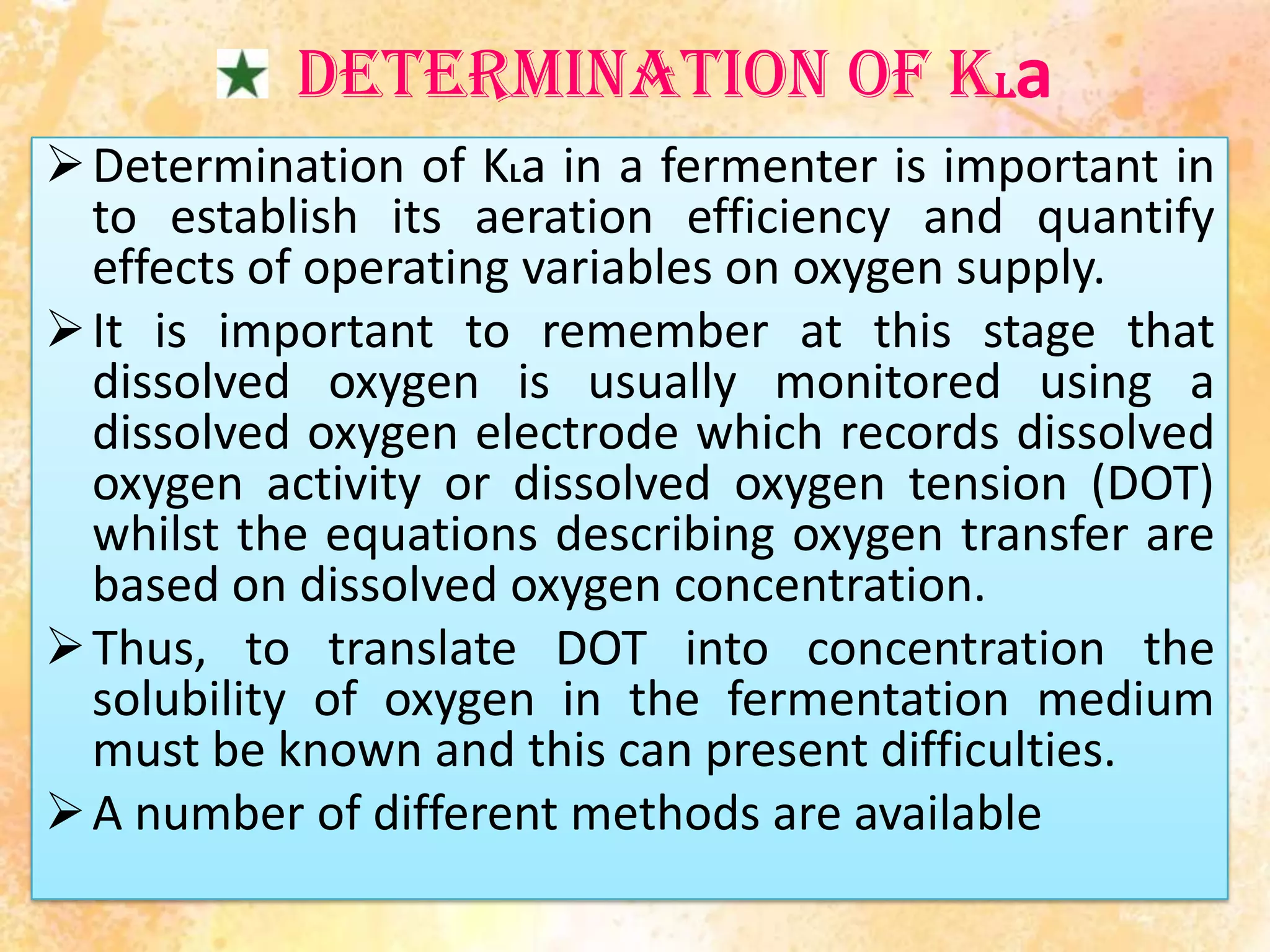 Aeration & agitation in fermentation | PPTX