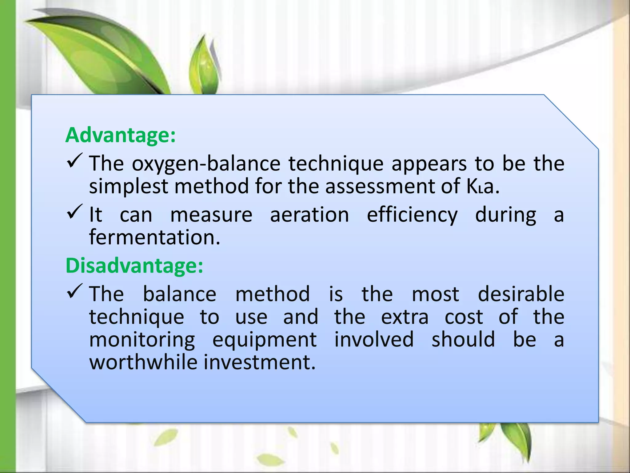 Aeration & agitation in fermentation | PPTX