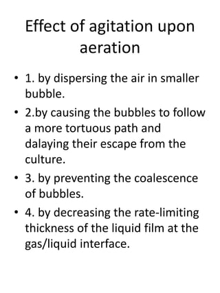 Aeration and agitation | PPTX