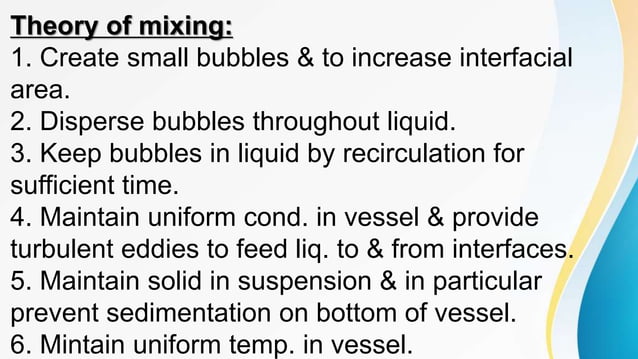 Aeration and agitation | PPTX | Chemistry | Science