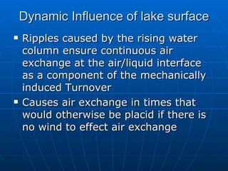 Aeration And Destratification In Governor Bond Lake | PPT