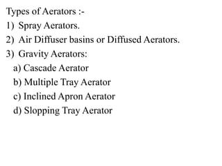 Aeration for Water Treatment.ppt