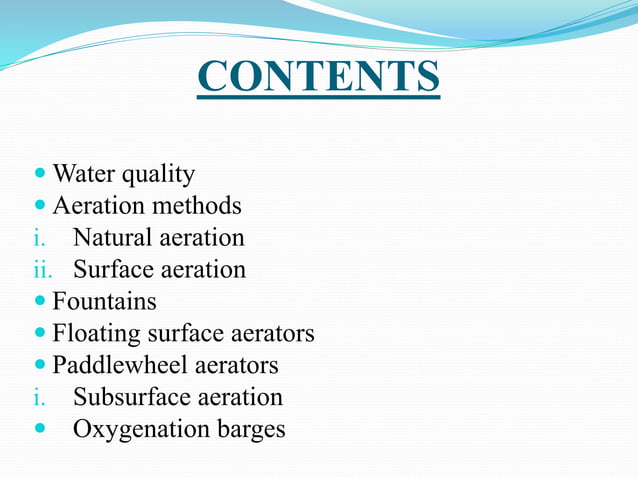 Aeration method | PPT