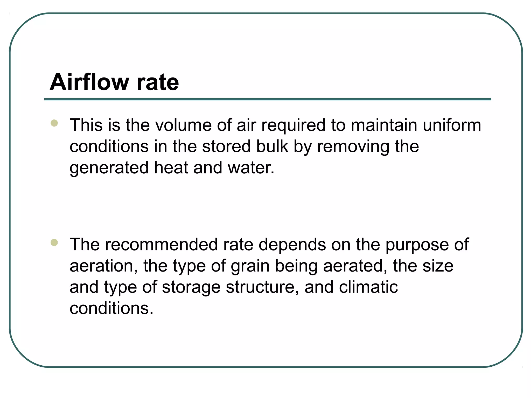 Aeration of storage structures | PPT