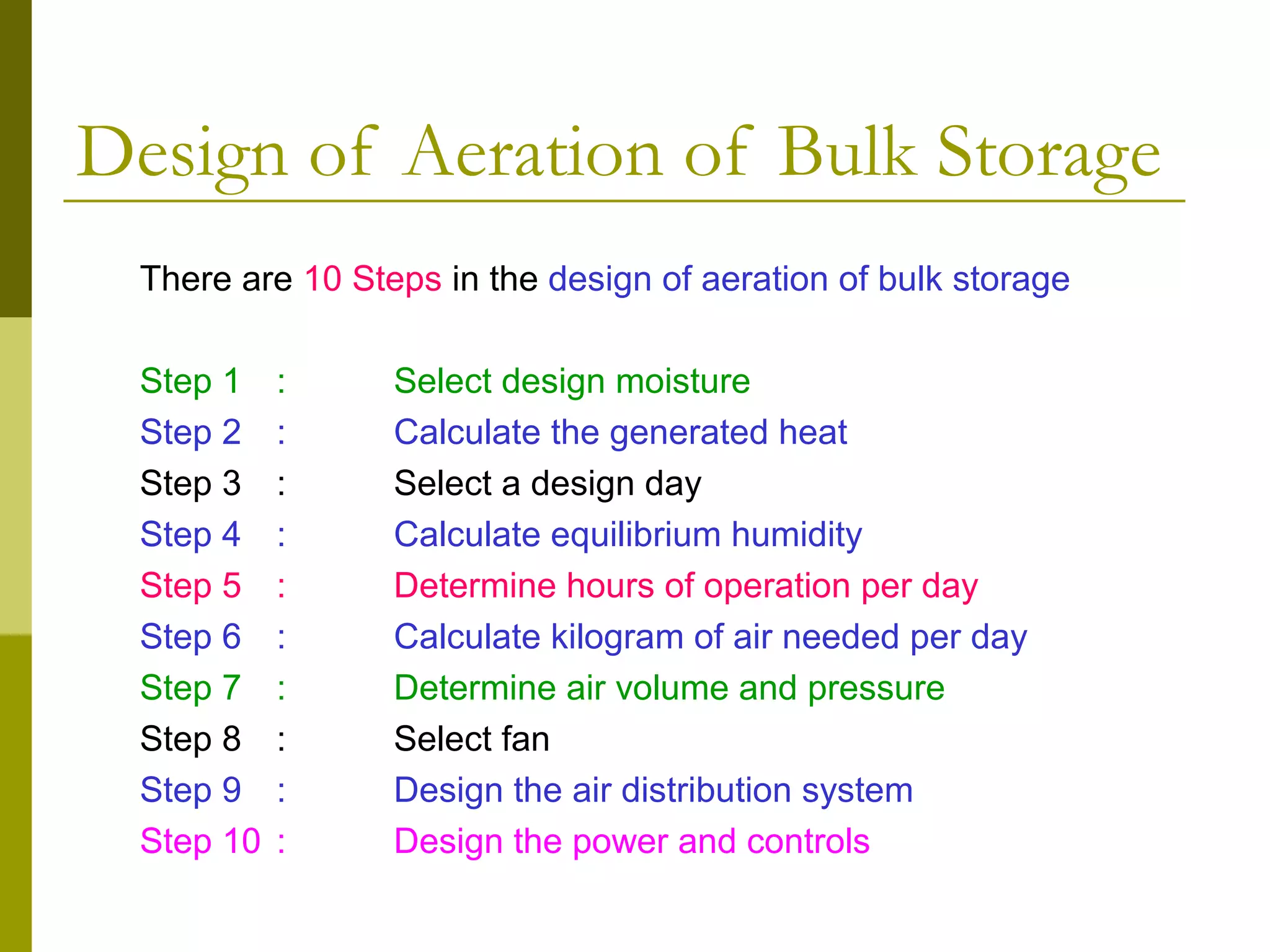 Aeration of storage structures | PPT
