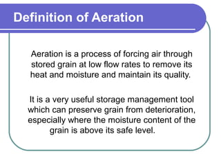 Aeration of storage structures | PPT
