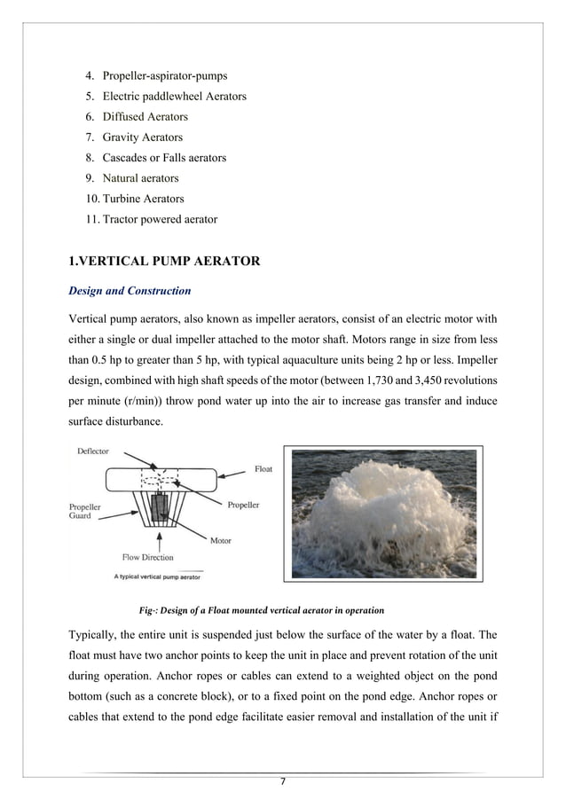 Aerators & Their Design in The Aquaculture Farm and Hatcheries.pdf ...
