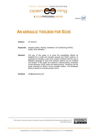 Aeraulic toolbox for Xcos | PDF