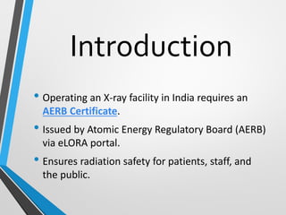 AERB Certificate – Essential License for X-Ray Facilities in India | PDF
