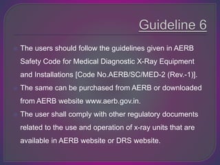 Aerb guidelines for Room installation | PPTX
