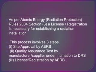 Aerb guidelines for Room installation | PPTX