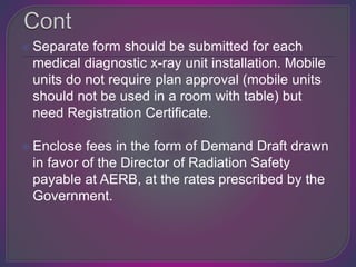 Aerb guidelines for Room installation | PPTX