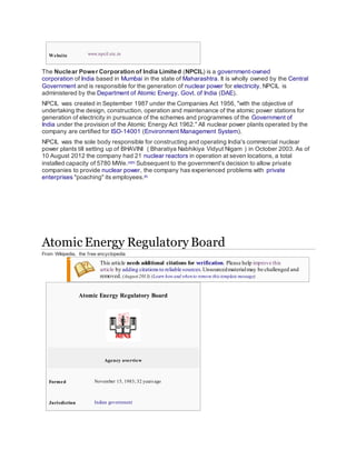 Aerb regulatory board | PDF