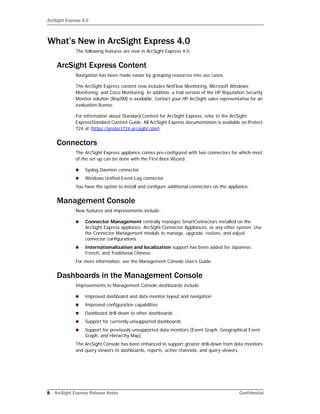 Release Notes for ArcSight Express v4.0 | PDF