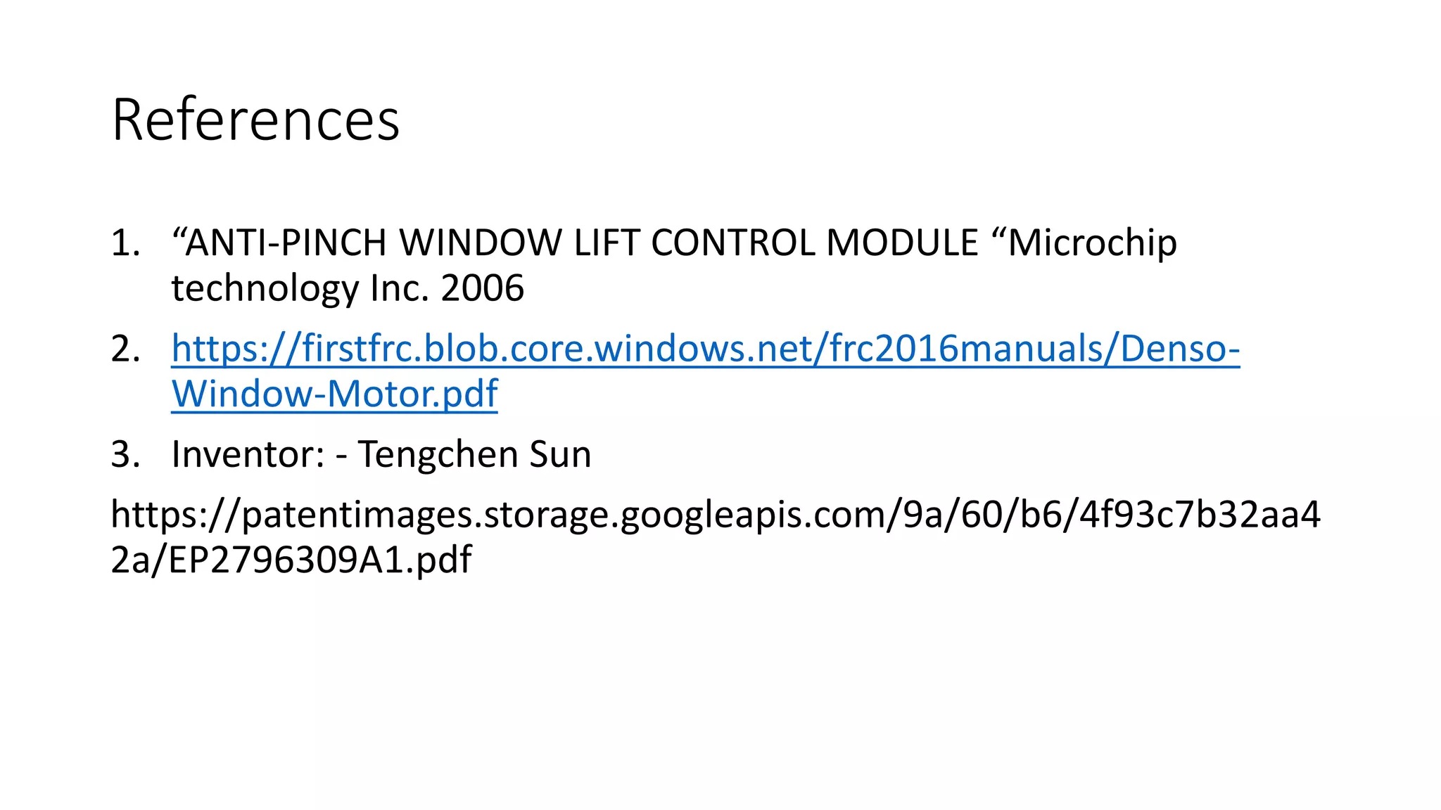 Anti pinch power window | PPTX